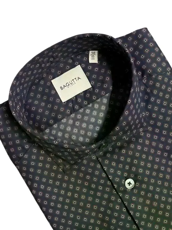 BAGUTTA Geometric-print Slim-fit Shirt