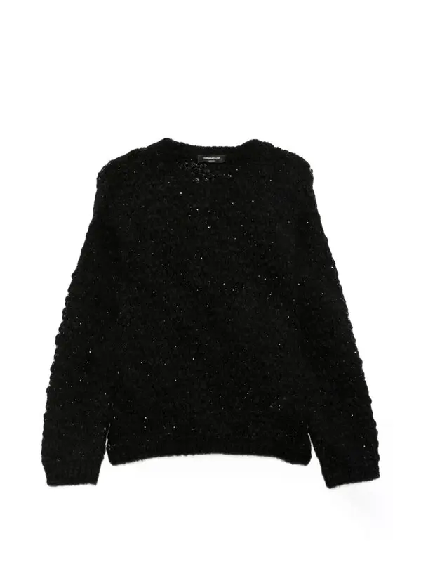 Fabiana Filippi Sequin-embellished Chunky-knit Sweater - Black