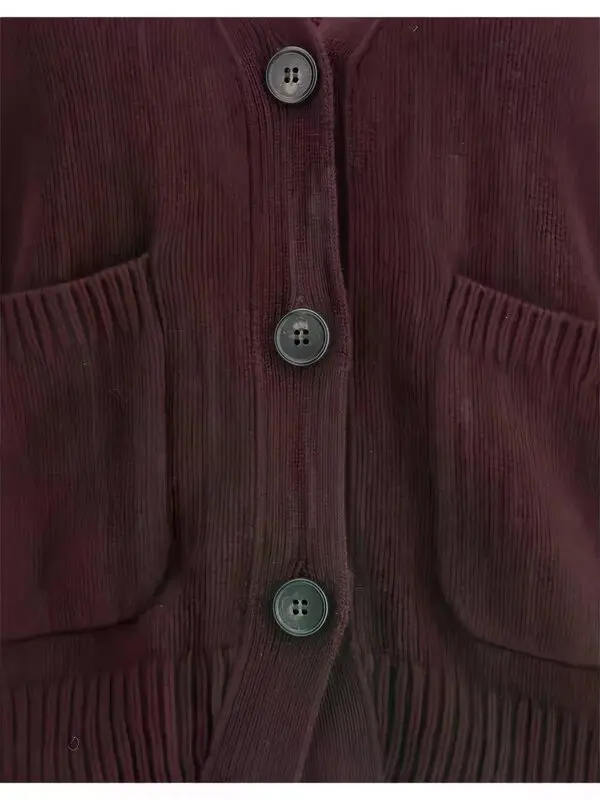 LISA YANG V-neck Patch-pocket Cardigan
