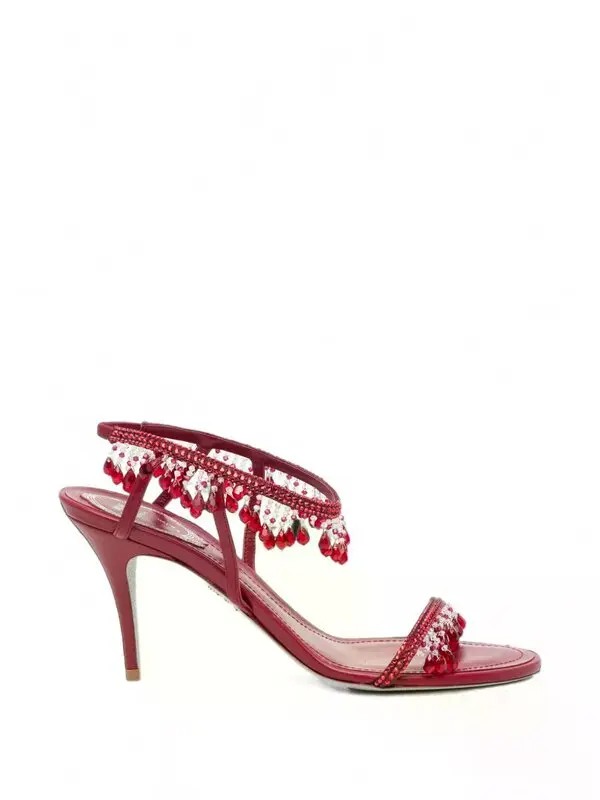 Rene Caovilla 85mm Jahanara Sandals - Red