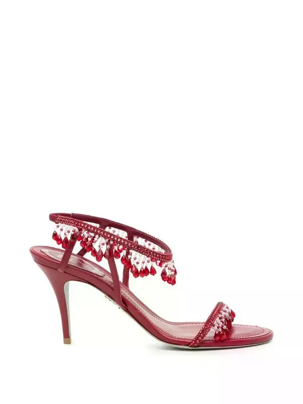 Rene Caovilla 85mm Jahanara Sandals - Red