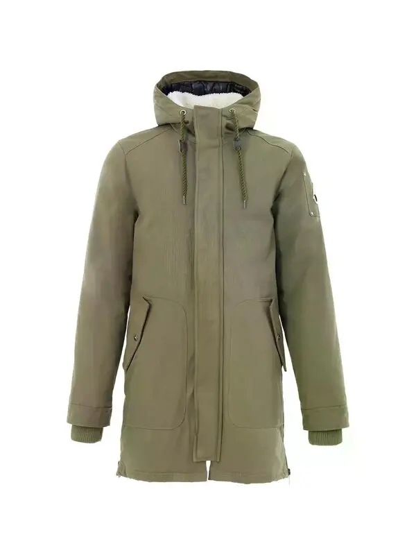 Moose Knuckles Drawstring-hood Logo-patch Parka