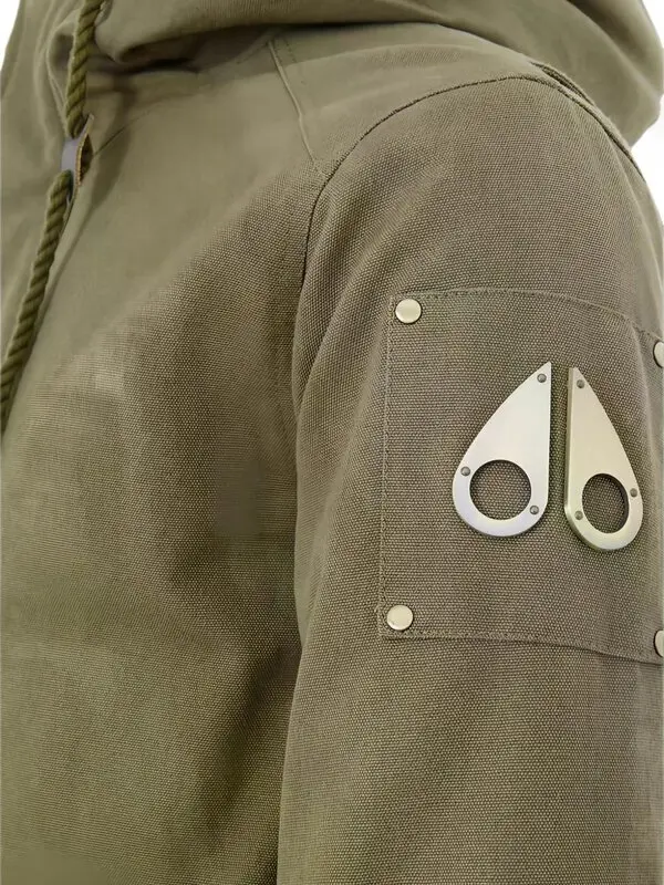 Moose Knuckles Drawstring-hood Logo-patch Parka