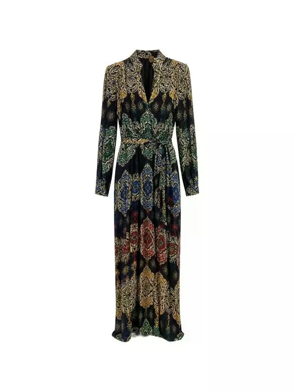 Alice + Olivia Valencia Paisley-print Belted Maxi Dress