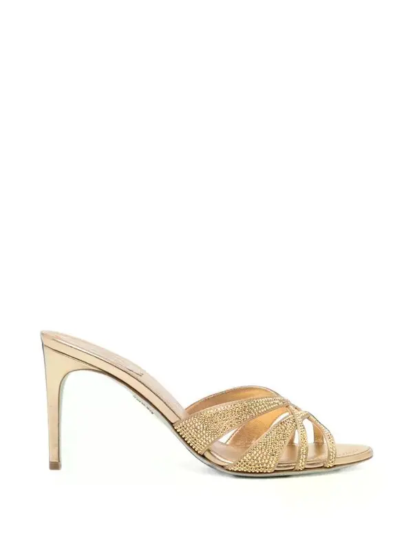 Rene Caovilla 80mm Dania Sandals - Gold