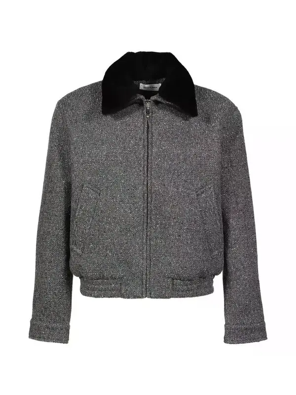 ERNEST W. BAKER Tweed Shearling-collar Jacket