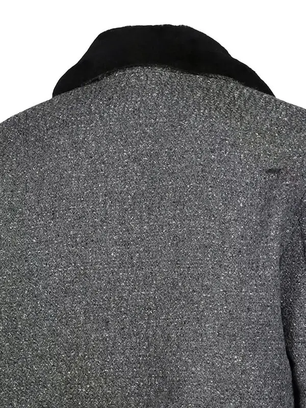 ERNEST W. BAKER Tweed Shearling-collar Jacket