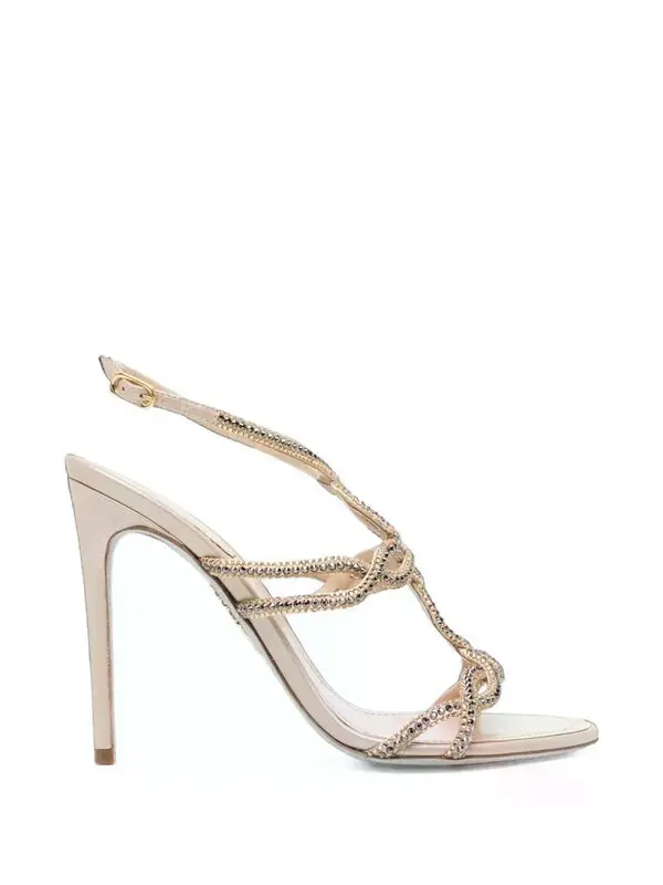 Rene Caovilla 105mm Dalilah Sandals - Neutrals