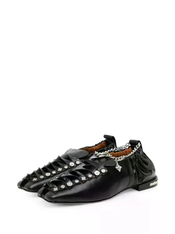 Toga Stud-embellished Chain-link Loafers