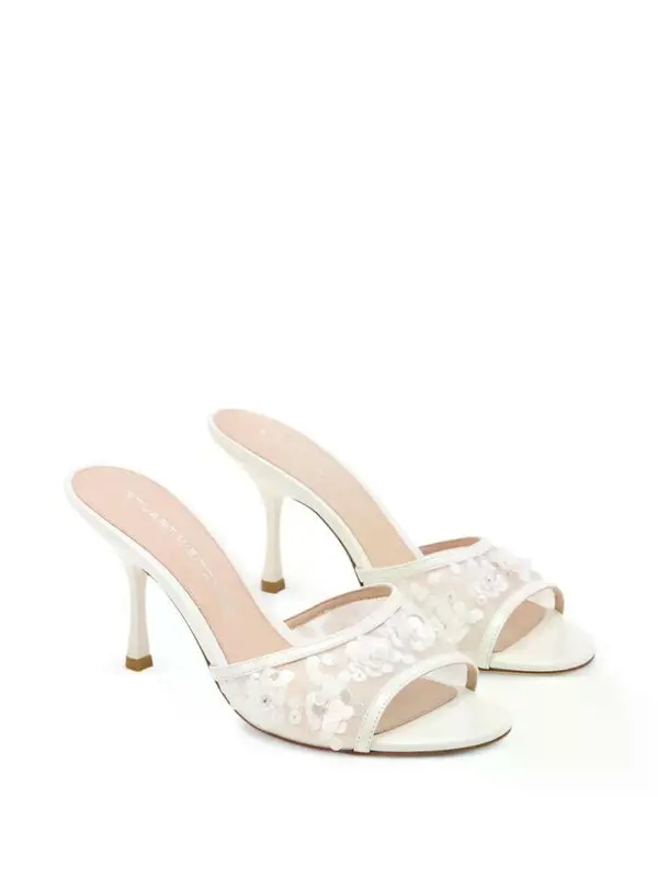 STUART WEITZMAN Montrose Sequin-embellished Mesh Sandals