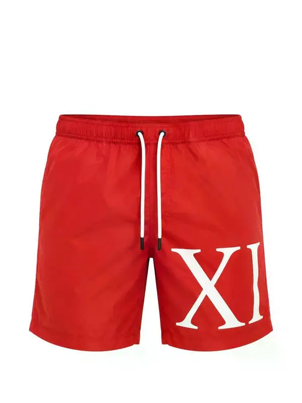 BIKKEMBERGS Logo-print Swim Shorts - Red