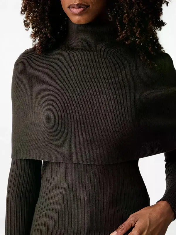 TWINSET Ribbed-knit Detachable-collar Sweater