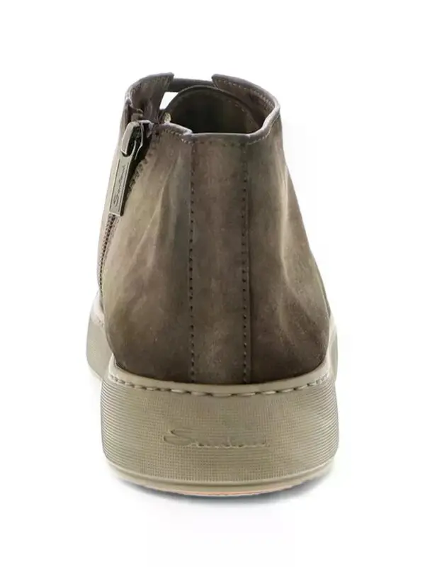 Santoni High-top Leather Sneakers