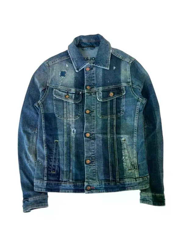 R.D.D. BY JACK JONES Distressed Panelled Denim Jacket