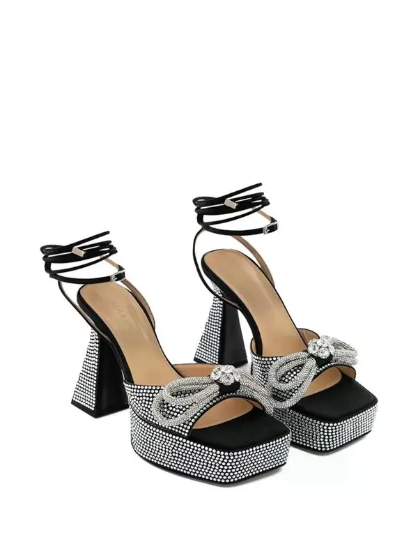 Mach & Mach Crystal-embellished Sandals - Black