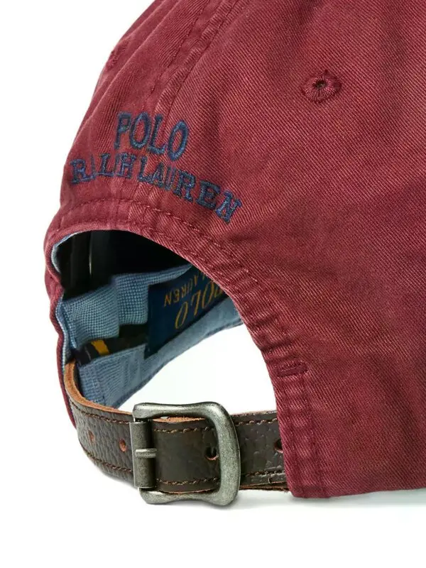 Polo Ralph Lauren Embroidered Twill Leather Strap Ball Cap