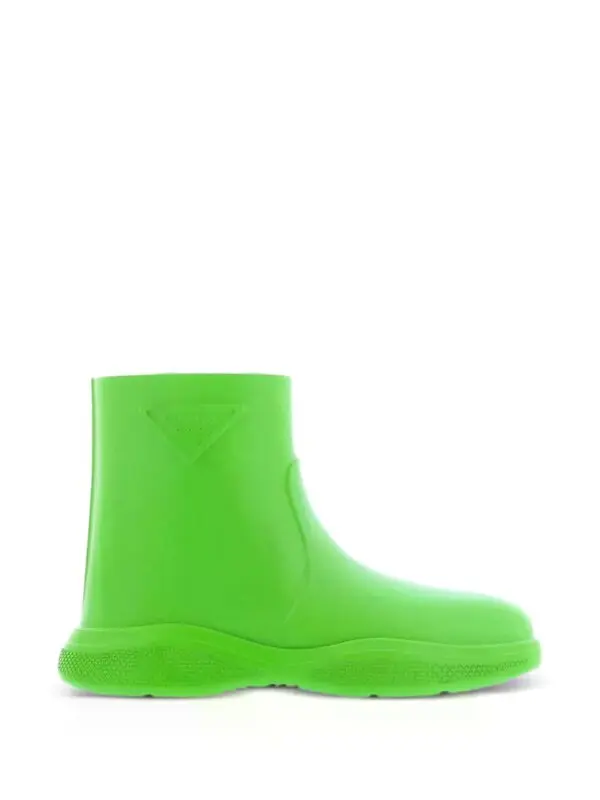 Prada Triangle Logo Boots - Green