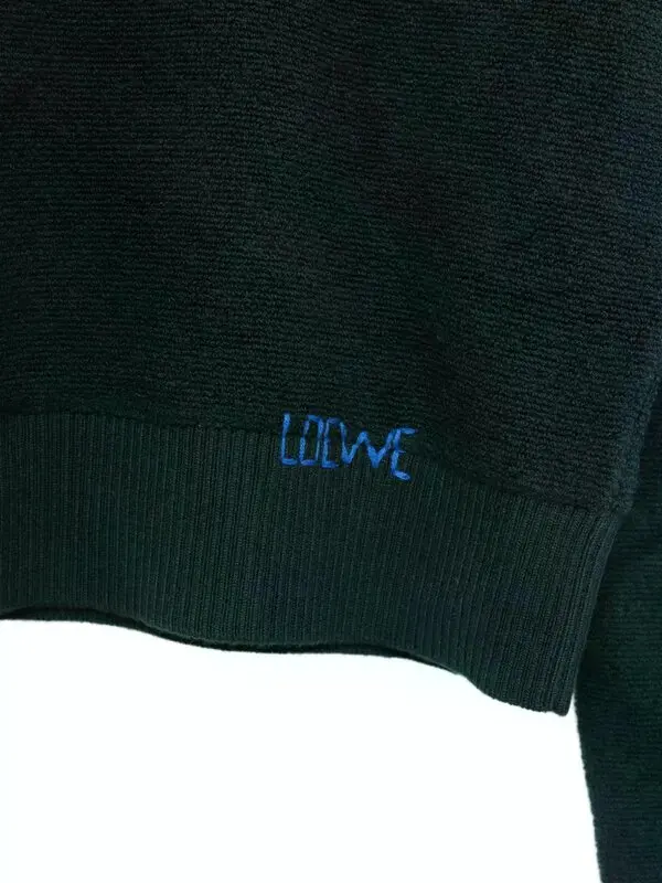 Loewe Logo-embroidered Boucle Sweater