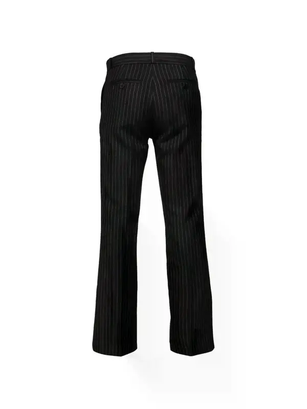 ERNEST W. BAKER Pinstripe-pattern Flared Virgin-wool Trousers