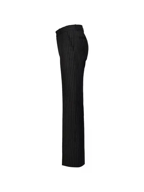 ERNEST W. BAKER Pinstripe-pattern Flared Virgin-wool Trousers