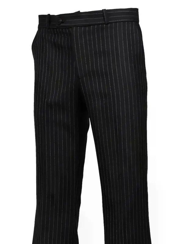 ERNEST W. BAKER Pinstripe-pattern Flared Virgin-wool Trousers