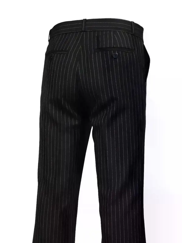 ERNEST W. BAKER Pinstripe-pattern Flared Virgin-wool Trousers