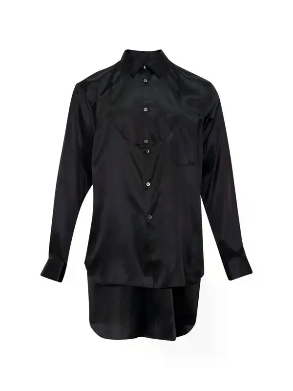 Comme Des Garçons Layered Satin-finish Shirt