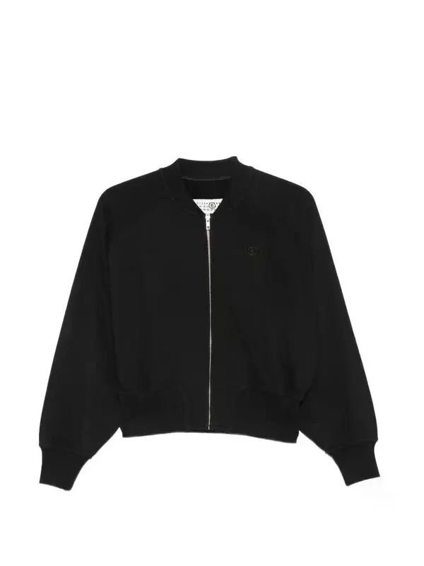 MAISON MARGIELA Embroidered-logo Bomber Jacket - Black