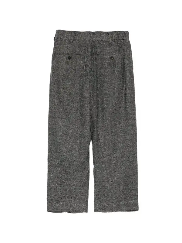 ZIGGY CHEN Pleated Melange Trousers