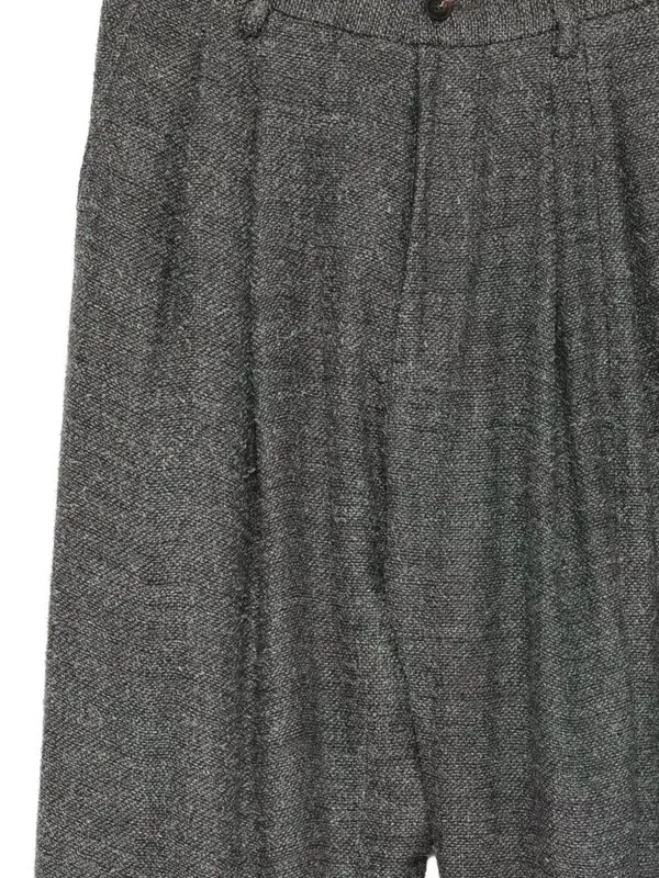 ZIGGY CHEN Pleated Melange Trousers