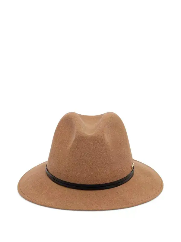 TWINSET Logo-plaque Fedora Hat - Brown