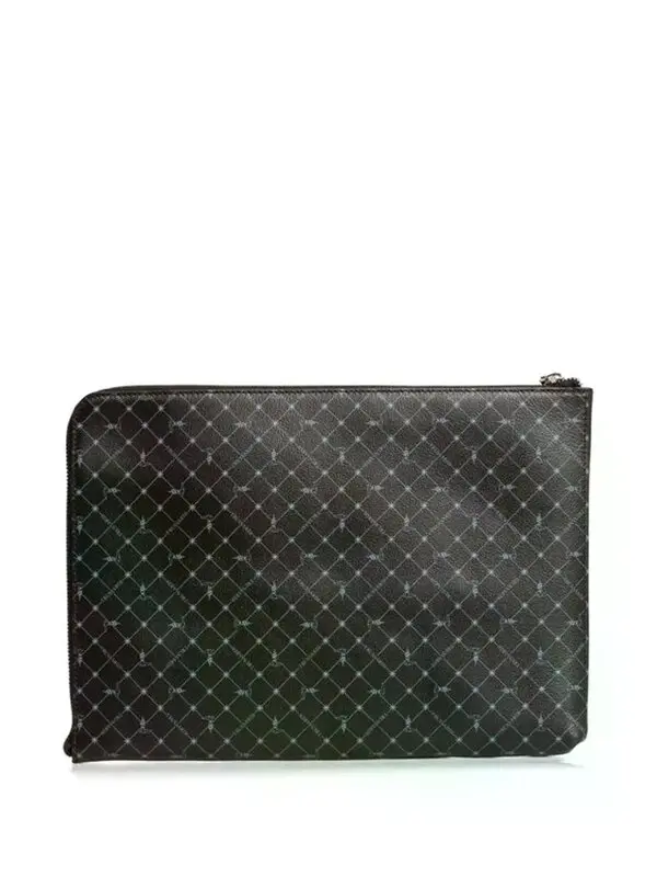 TRUSSARDI Monogram-print Leather Clutch Bag