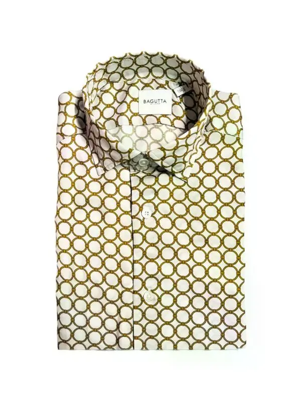 BAGUTTA Chain-print Long-sleeve Shirt