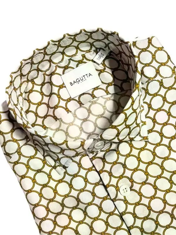 BAGUTTA Chain-print Long-sleeve Shirt