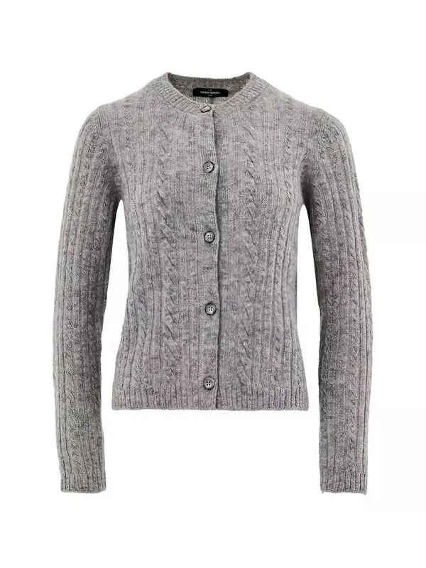 GRAN SASSO Cable-knit Long-sleeve Cardigan