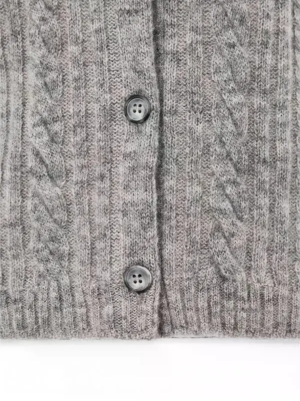 GRAN SASSO Cable-knit Long-sleeve Cardigan