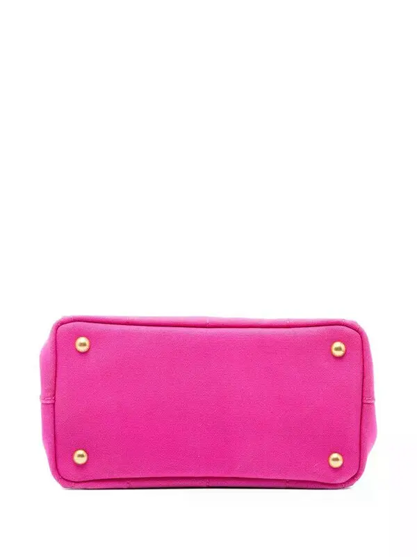 Prada 2013-2026 Small Canvas Canapa Logo Tote Satchel