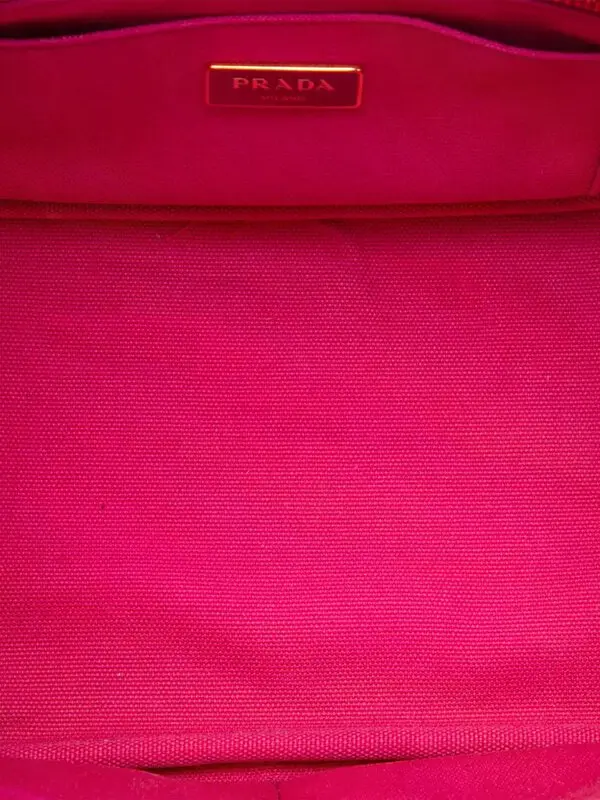 Prada 2013-2026 Small Canvas Canapa Logo Tote Satchel