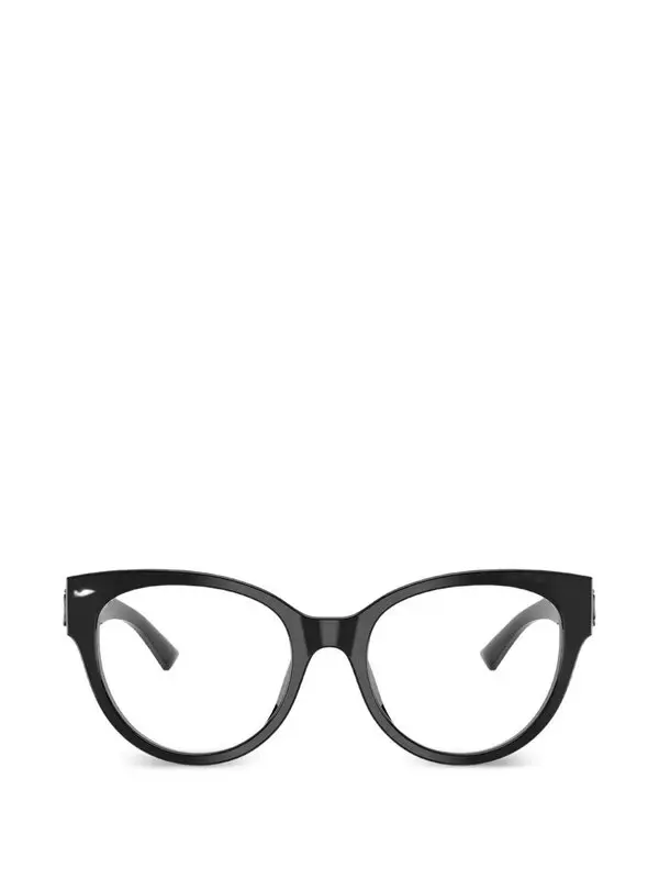 JIMMY CHOO Logo Oval-frame Glasses - Black