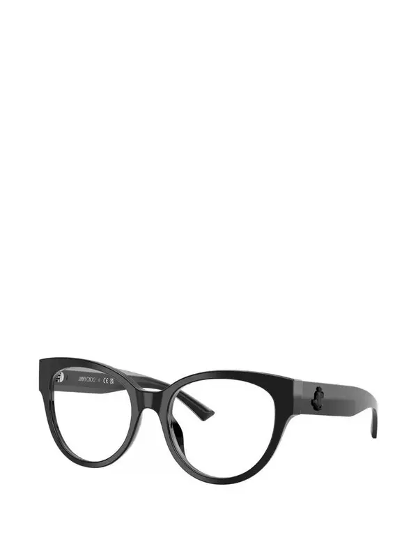 JIMMY CHOO Logo Oval-frame Glasses