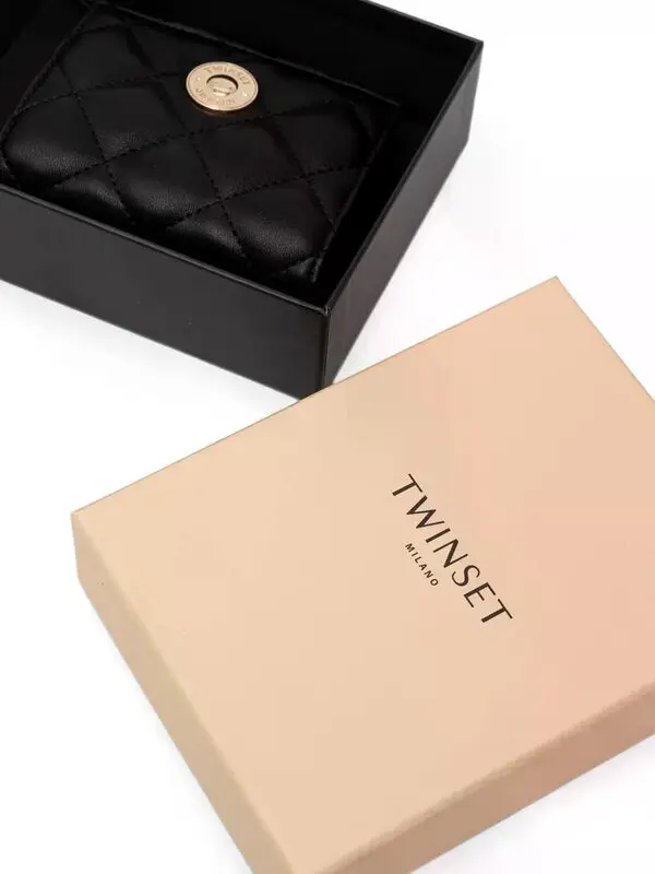TWINSET Quilted Logo-plaque Wallet