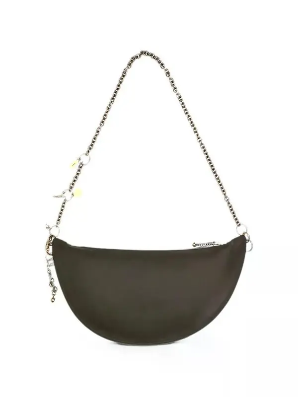 Chloé Charm-embellished Crescent-shaped Shoulder Bag - Green