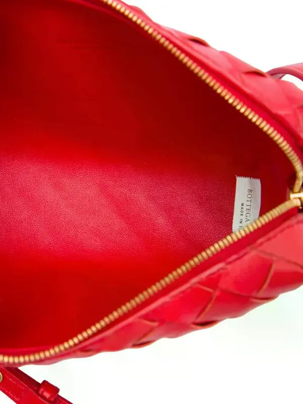 Bottega Veneta 2012-2026 Mini Nappa Intrecciato Crossbody Bag - Red