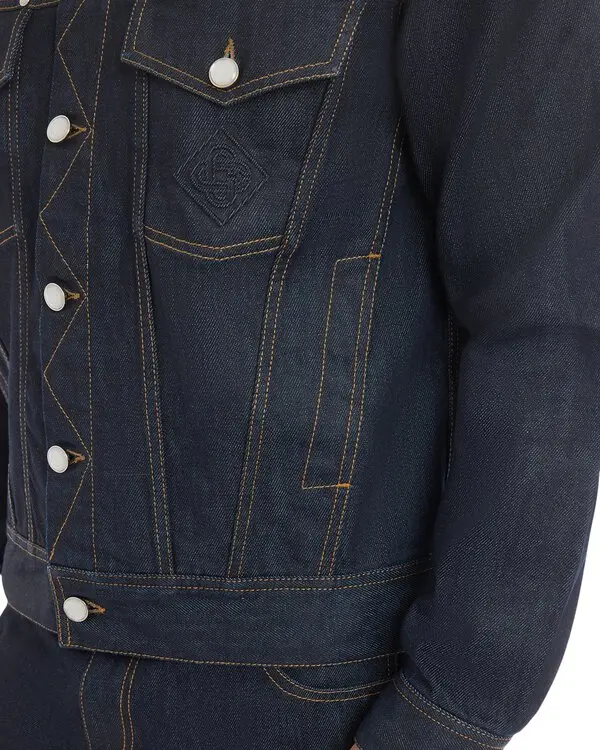Casablanca Raw Denim Lapped Pocket Jean Jacket