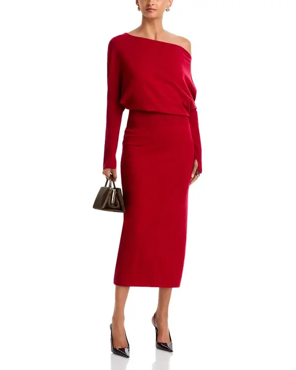 Simkhai Janese Cotton & Cashmere Off-the-shoulder Dress