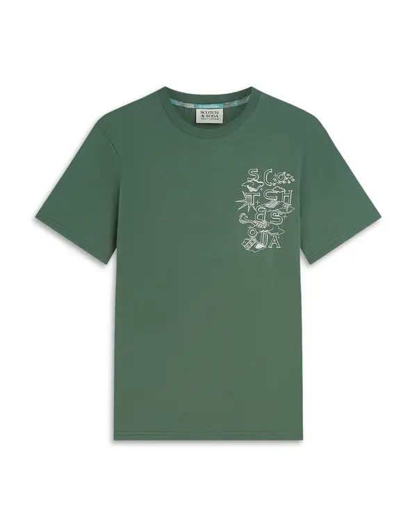 Scotch & Soda Cotton Logo Graphic Crewneck T-shirt