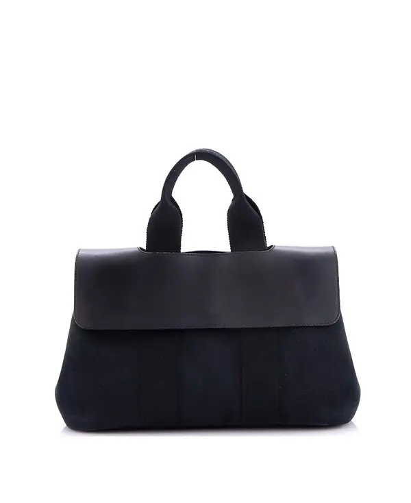 Hermès Pm Valparaiso Bag Toile And Leather - Black