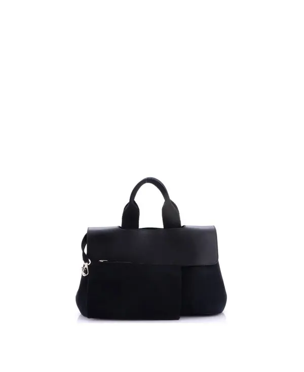 Hermès Pm Valparaiso Bag Toile And Leather - Black