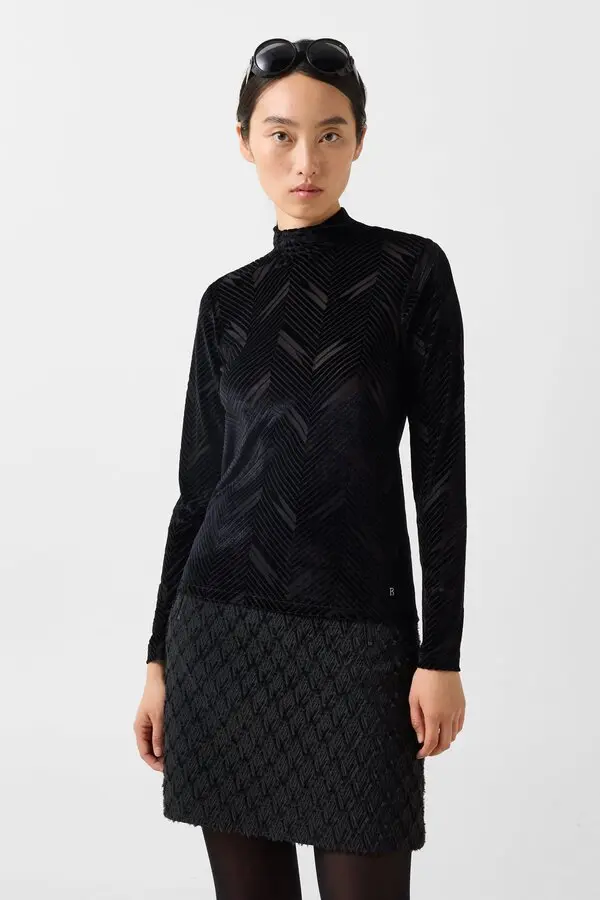 Bogner Cherie Velvet Long-sleeve Top