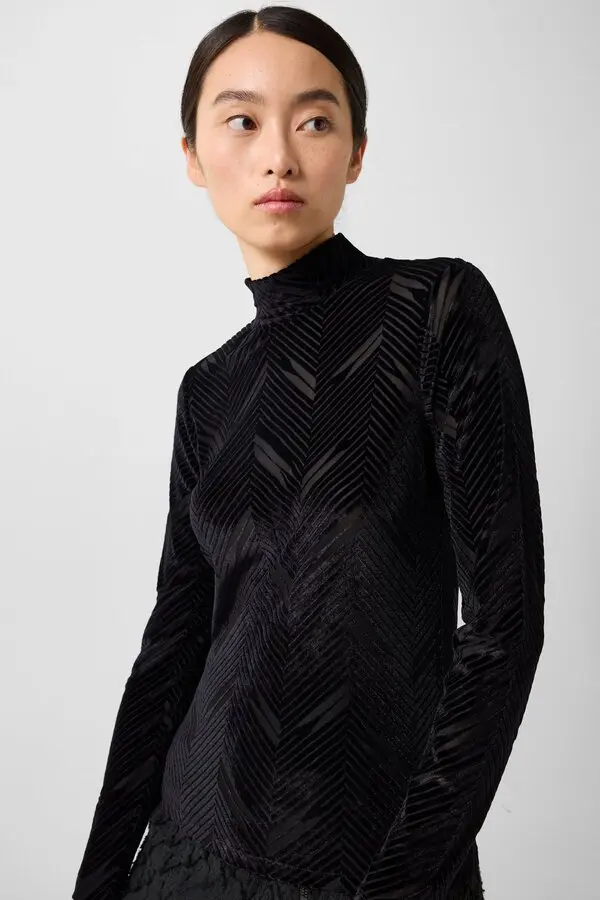Bogner Cherie Velvet Long-sleeve Top